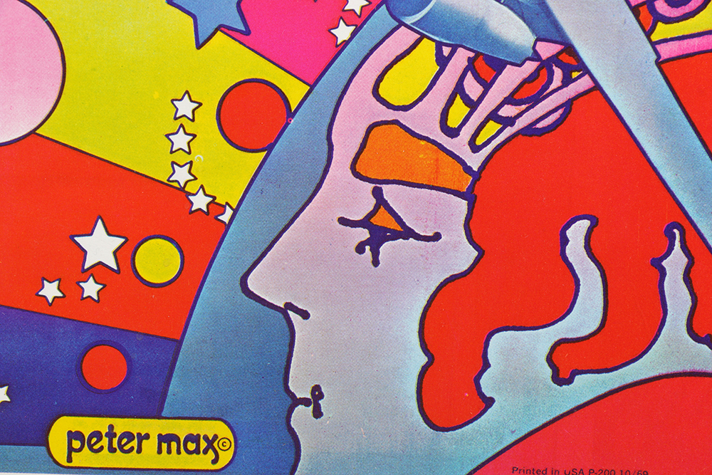 Peter Max Mixed Media Poster Print on Paper "Pan Am 747" | Everything ...