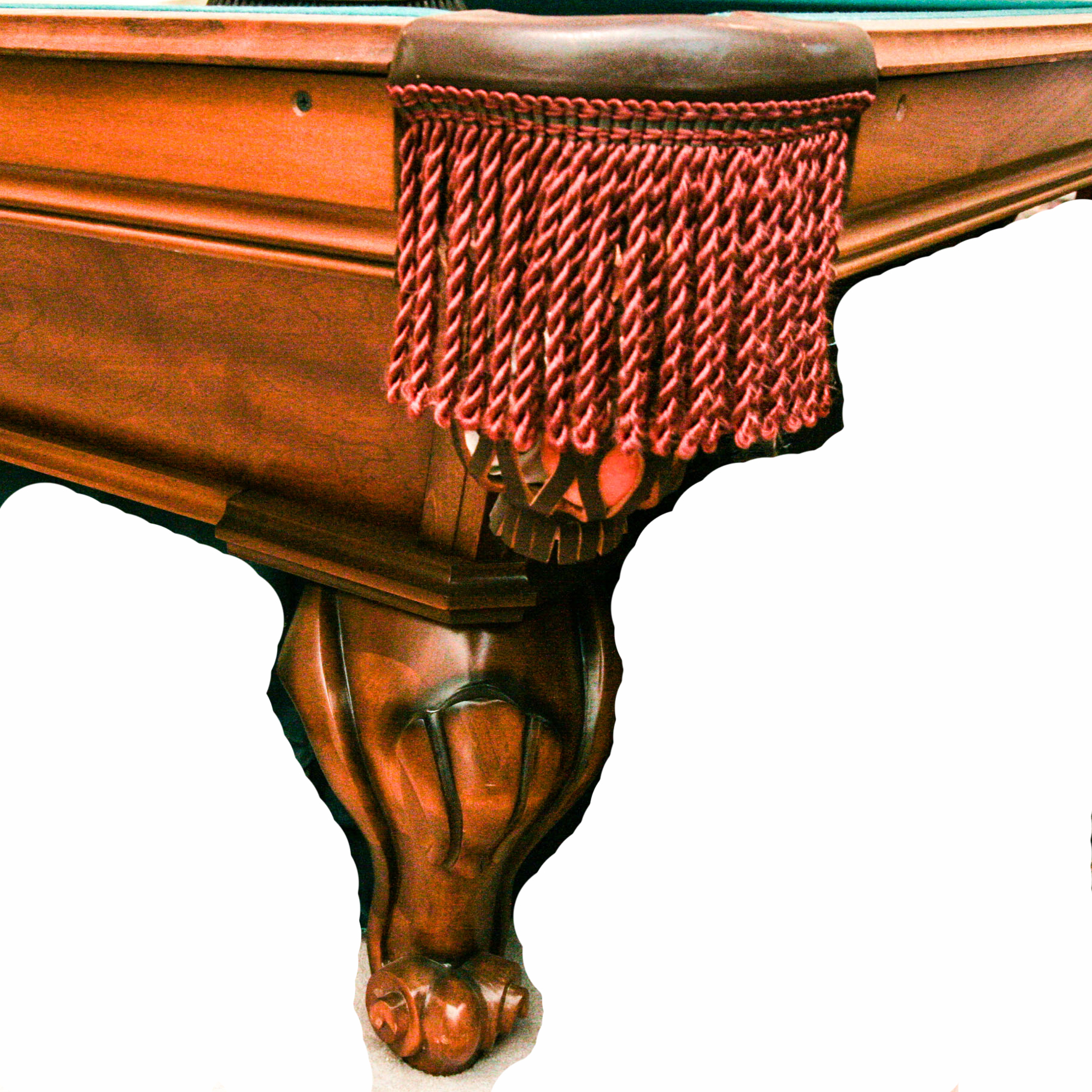 Walnut Stained Scroll Foot Pool Table | EBTH