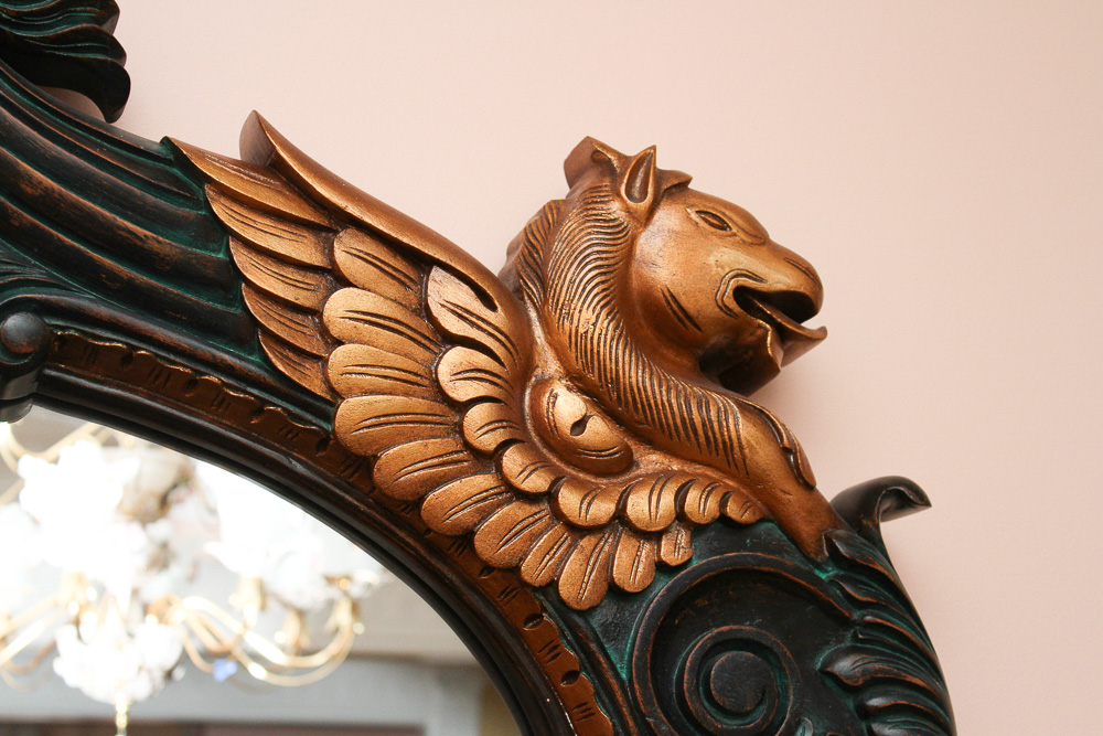 Carved Griffon Head Wall Mirror | Everything But The House