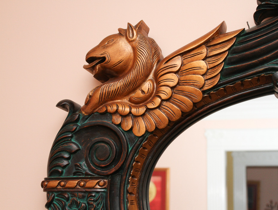 Carved Griffon Head Wall Mirror | Everything But The House