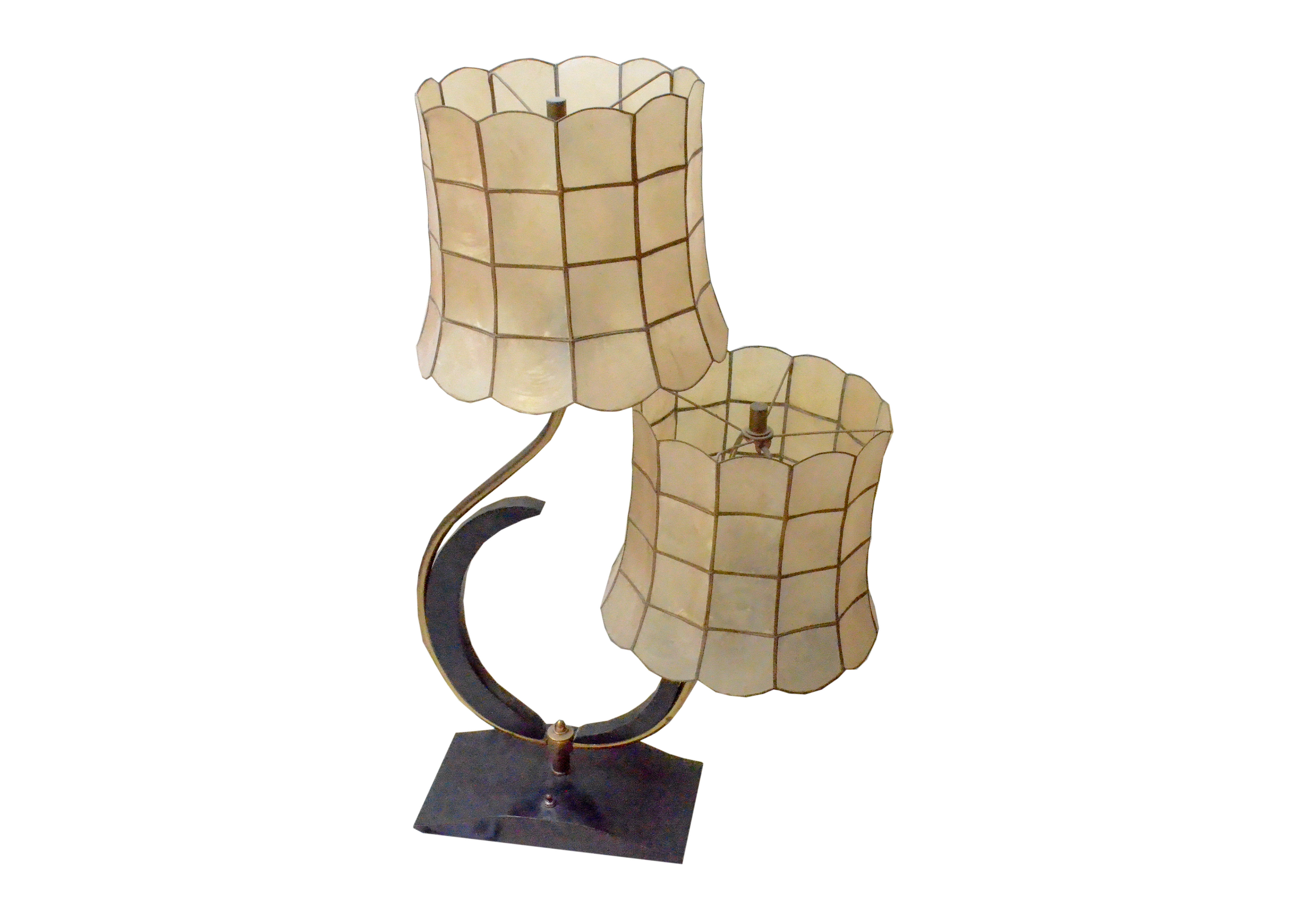Mid Century Capiz Shell Table Lamp | EBTH