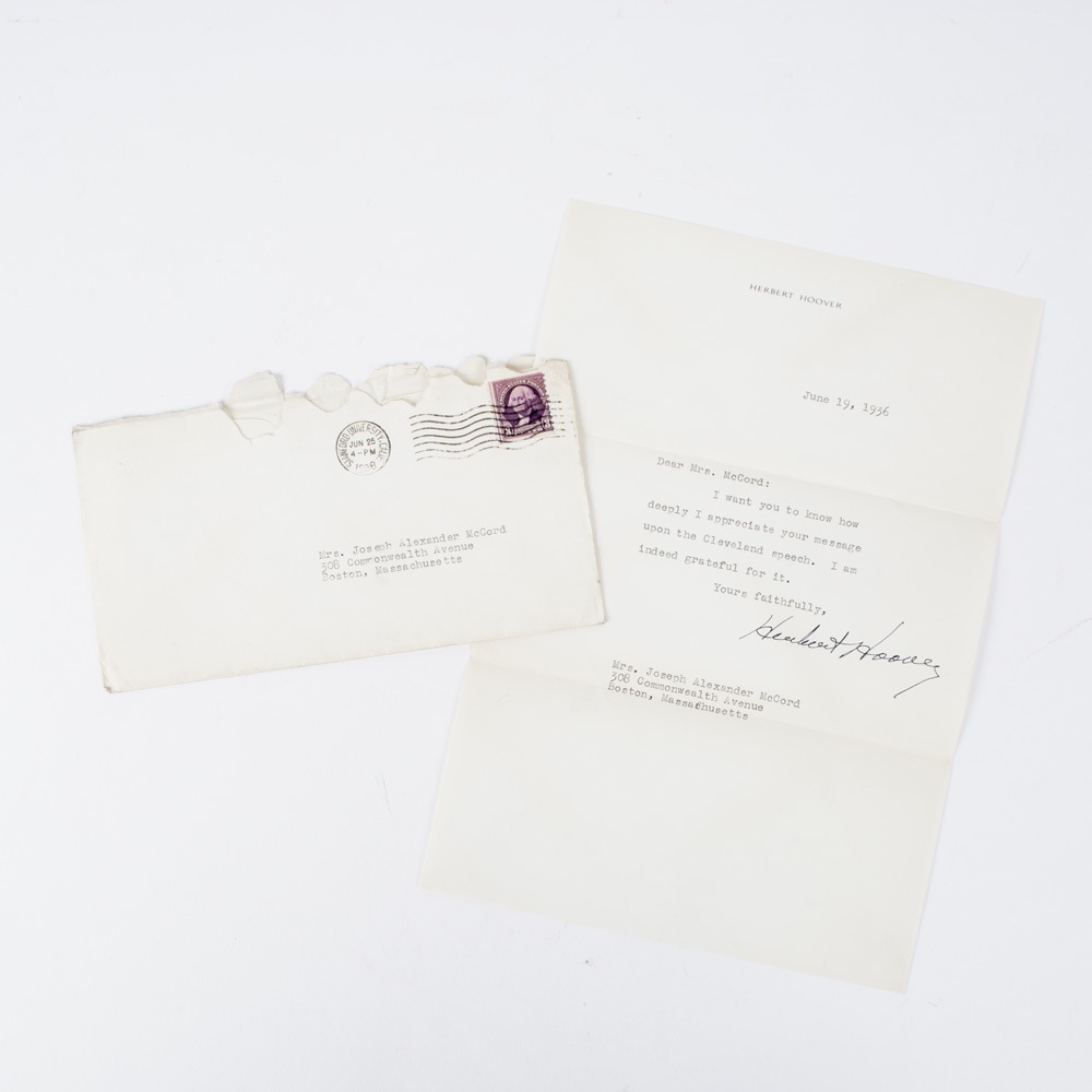 Signed President Herbert Hoover Letter | EBTH