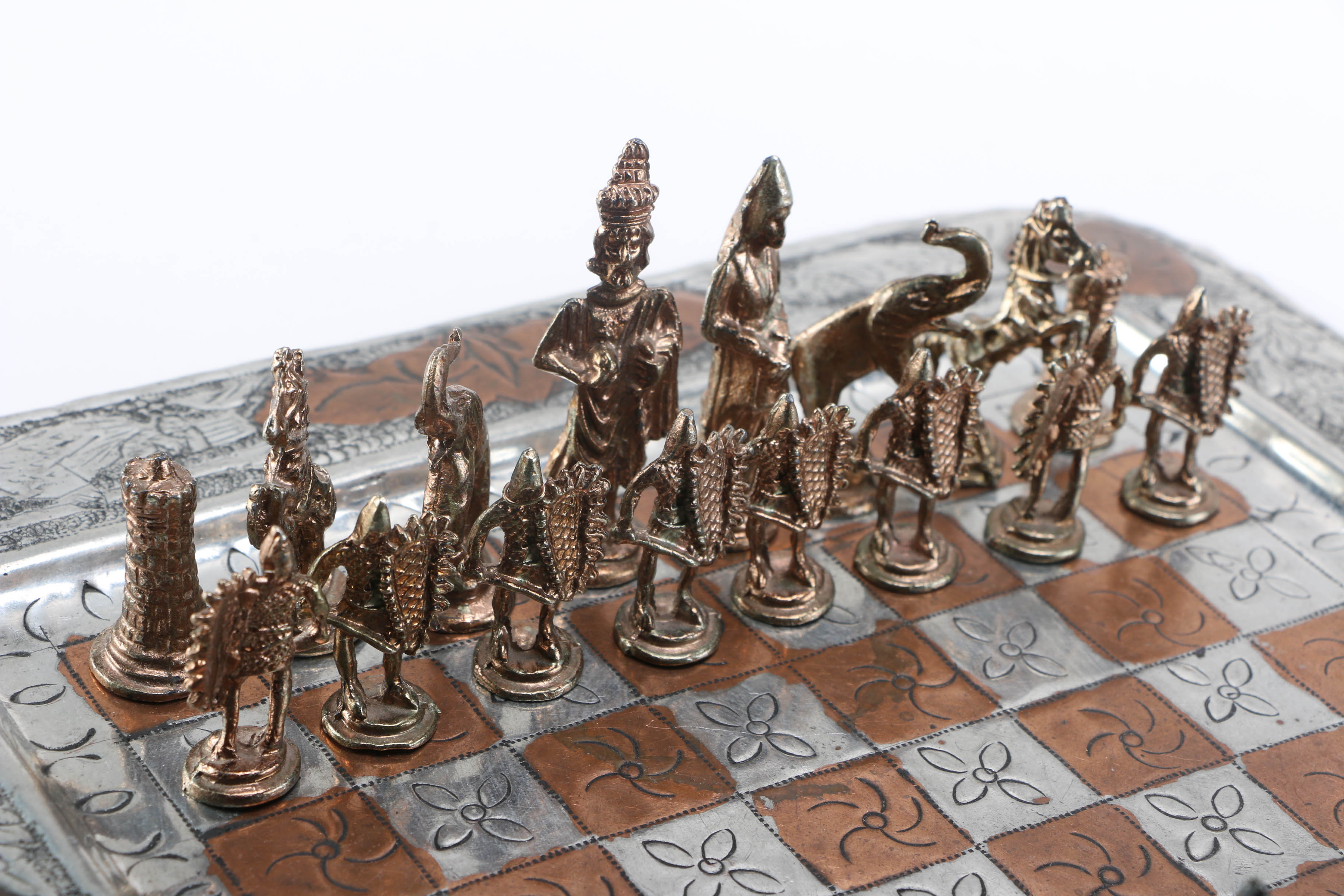 Tin and Copper Chess Set | EBTH