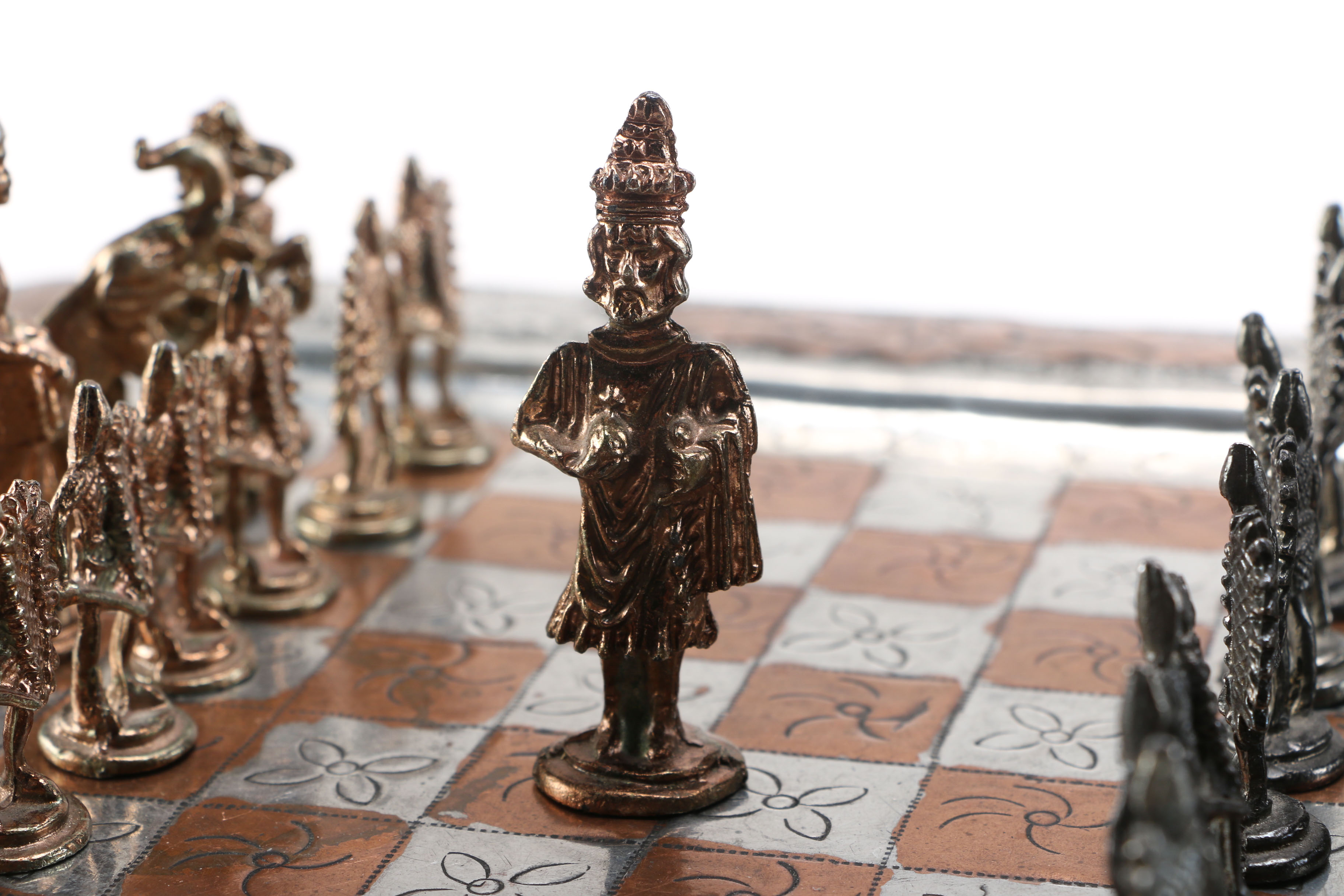 Tin and Copper Chess Set | EBTH