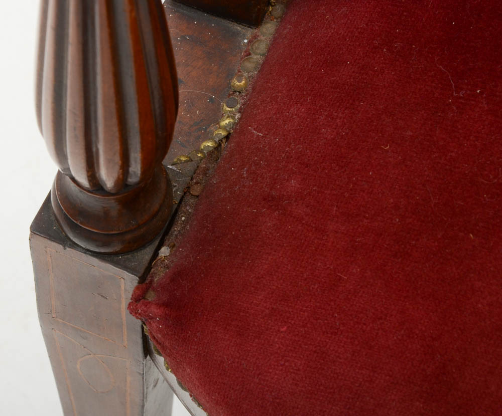 Colonial-Revival Inlaid Settee and Arm Chair | EBTH