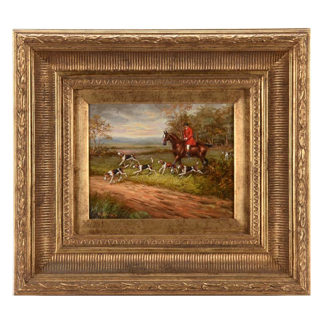 W. Thomas Original Contemporary Oil on Canvas Hunting Scene | EBTH