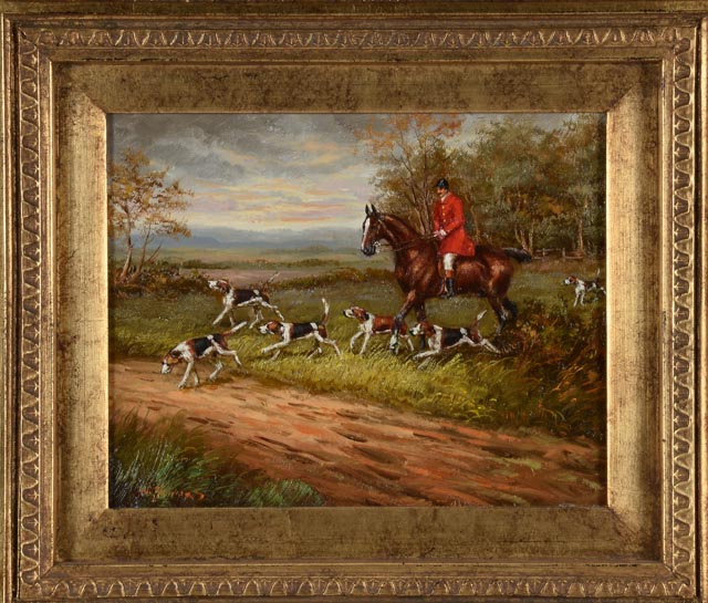 W. Thomas Original Contemporary Oil on Canvas Hunting Scene | EBTH