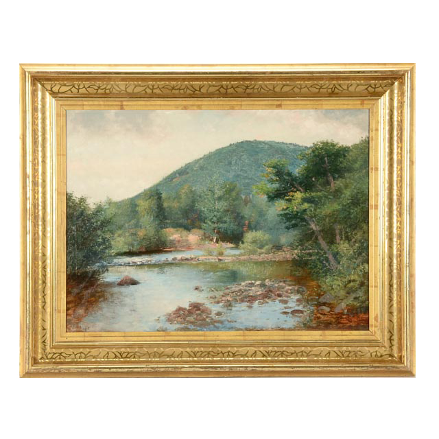 George Albert Frost Antique Original Oil on Canvas "A New England ...