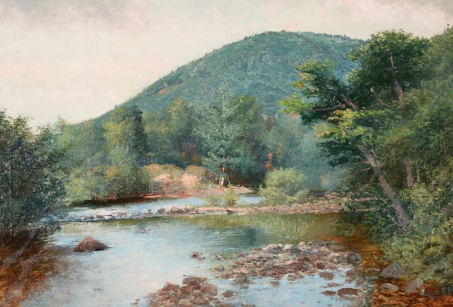 George Albert Frost Antique Original Oil on Canvas "A New England ...