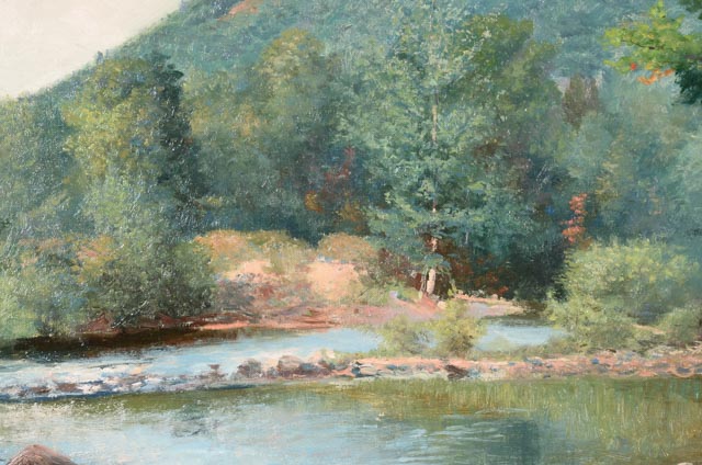 George Albert Frost Antique Original Oil on Canvas "A New England ...