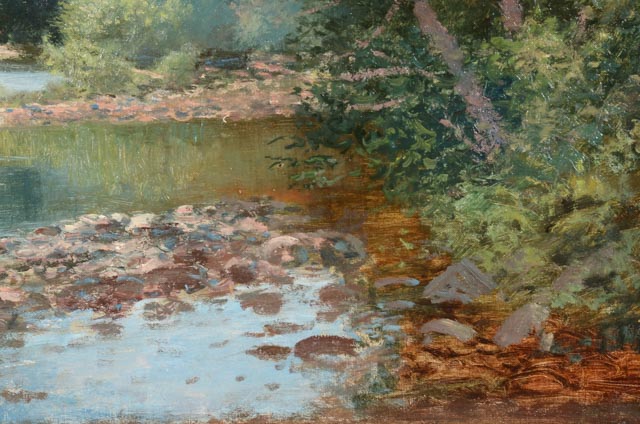 George Albert Frost Antique Original Oil on Canvas "A New England ...