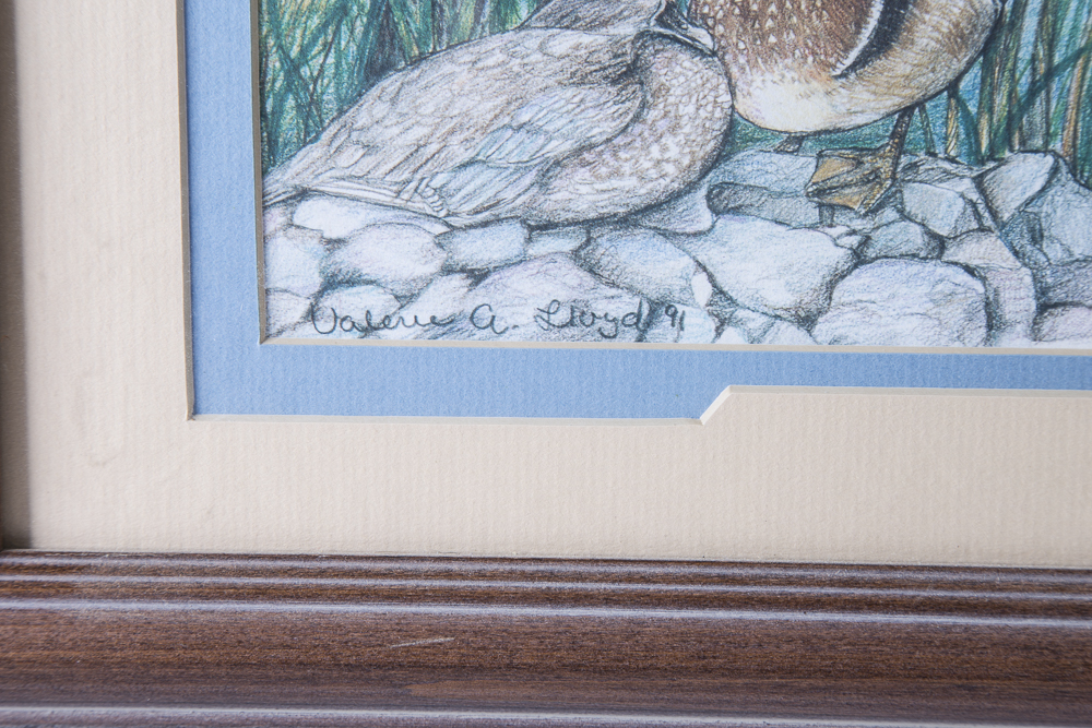 Valerie Lloyd Signed Offset Lithograph "Wood Ducks of the Chesapeake ...