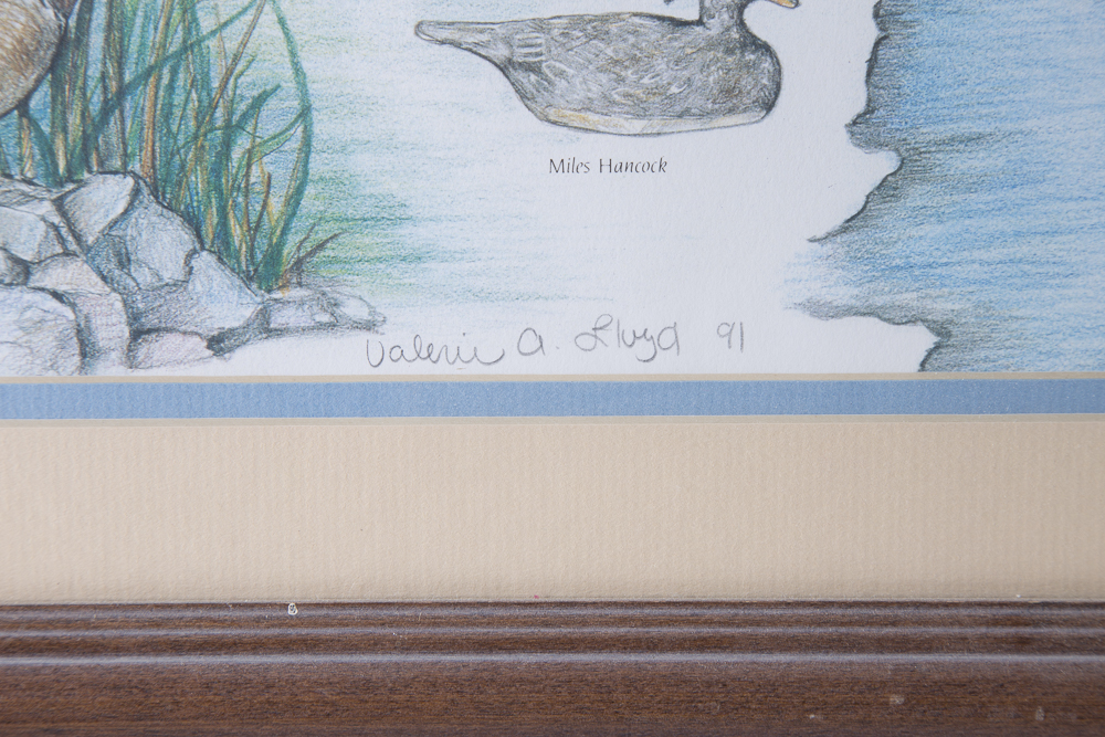 Valerie Lloyd Signed Offset Lithograph "Wood Ducks of the Chesapeake ...