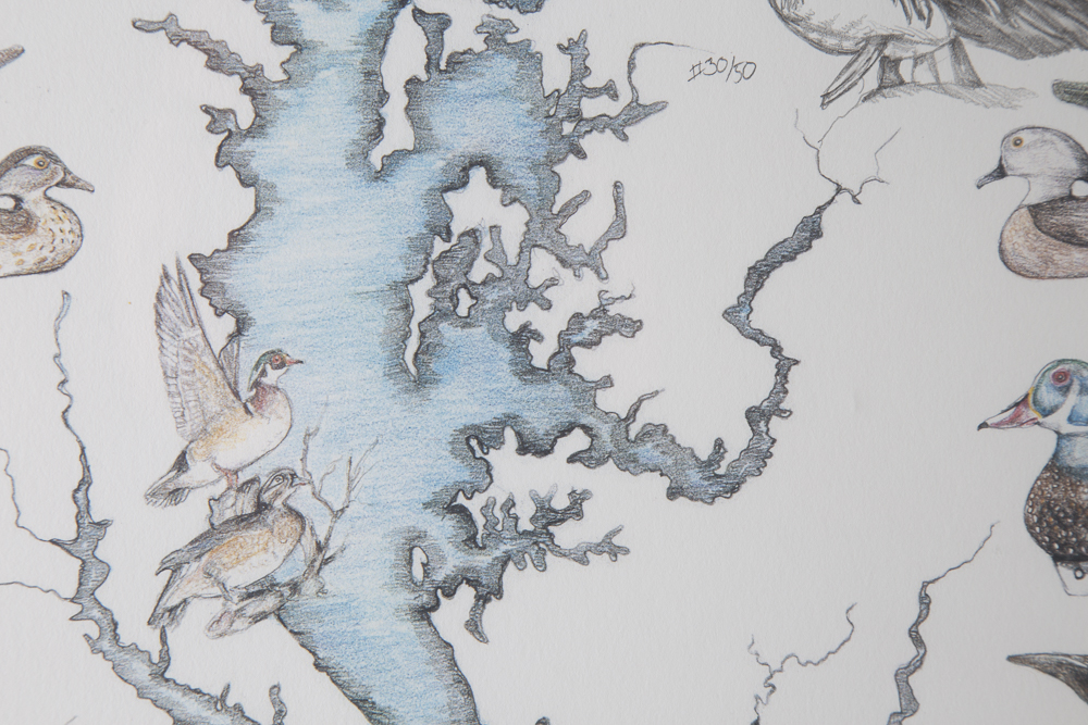 Valerie Lloyd Signed Offset Lithograph "Wood Ducks of the Chesapeake ...