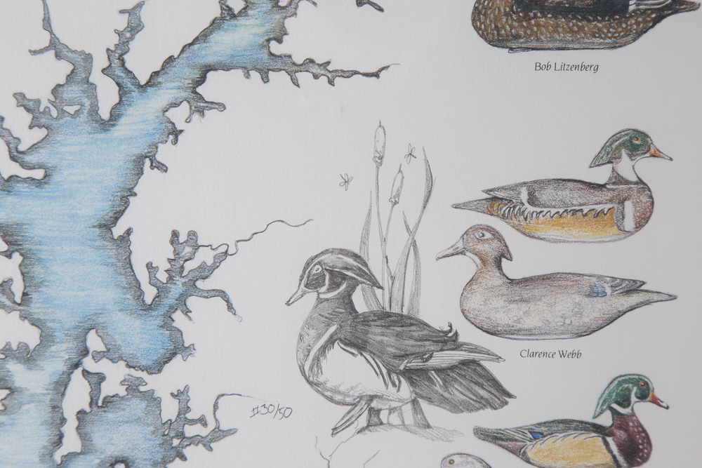 Valerie Lloyd Signed Offset Lithograph "Wood Ducks of the Chesapeake ...