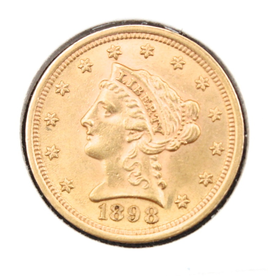 1898 Coronet Head 2 1/2 Dollar Gold Coin | EBTH