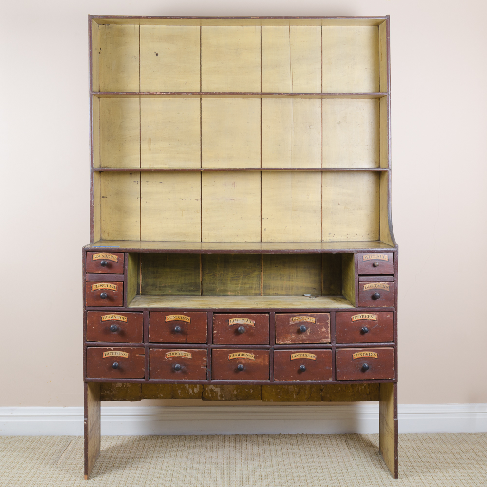 Painted General Store Style Wooden Hutch | EBTH