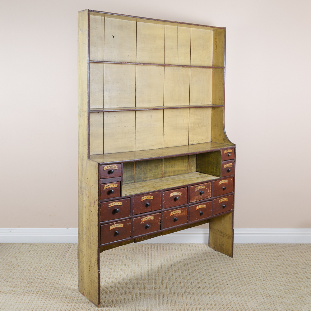 Painted General Store Style Wooden Hutch | EBTH