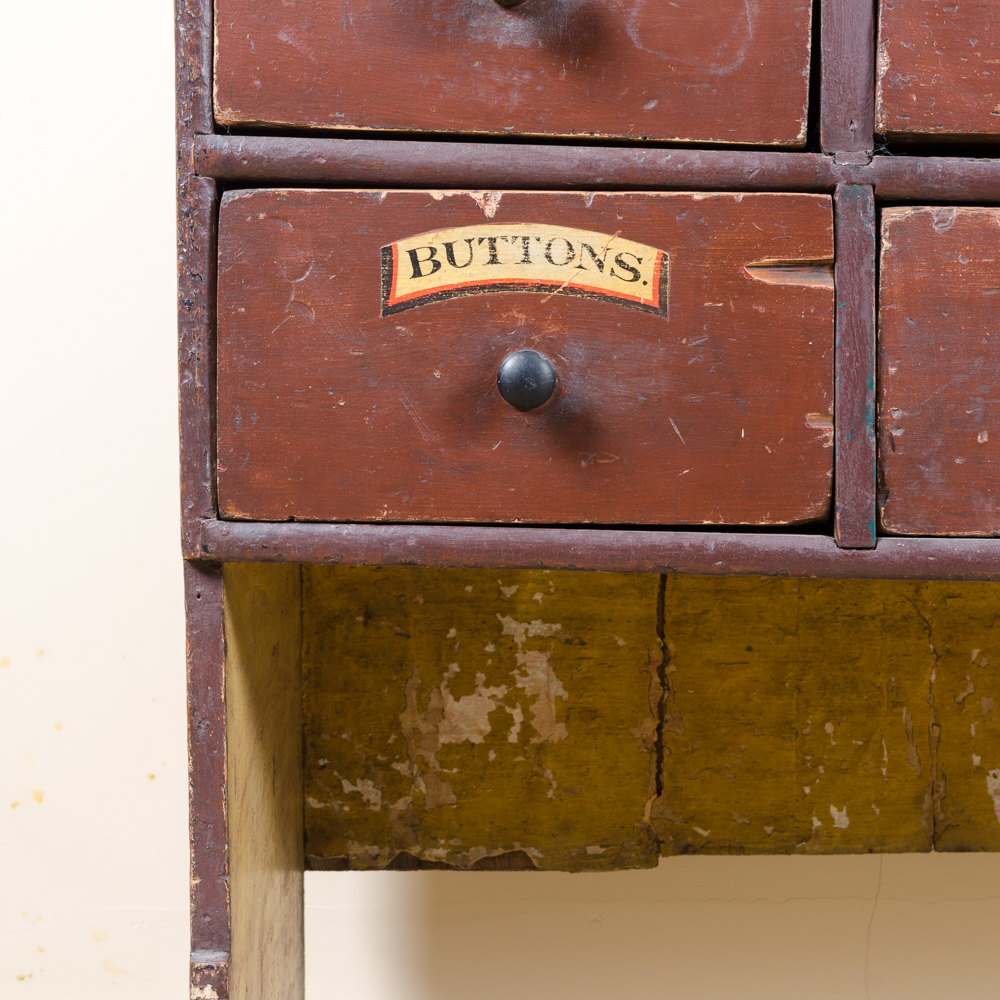 Painted General Store Style Wooden Hutch | EBTH