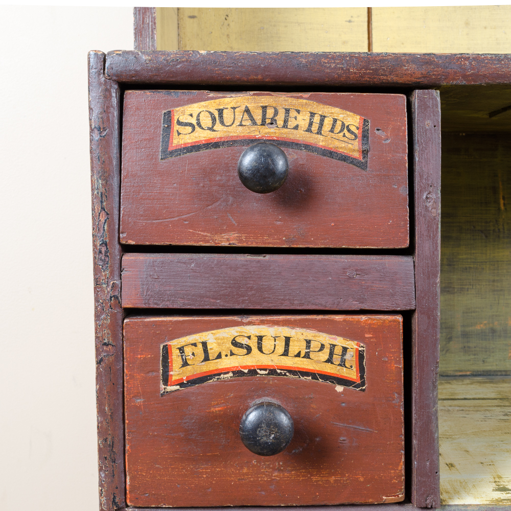 Painted General Store Style Wooden Hutch | EBTH