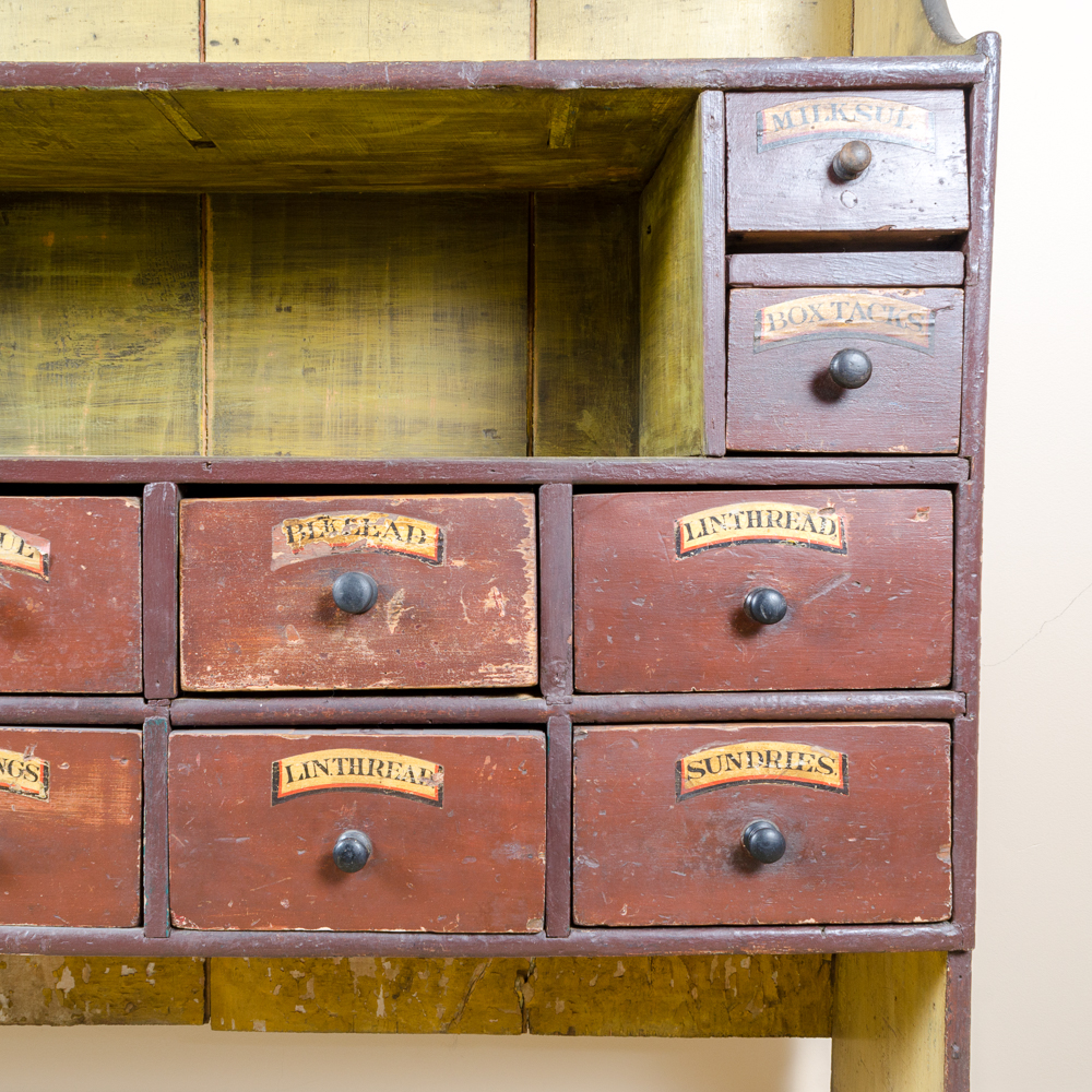Painted General Store Style Wooden Hutch | EBTH