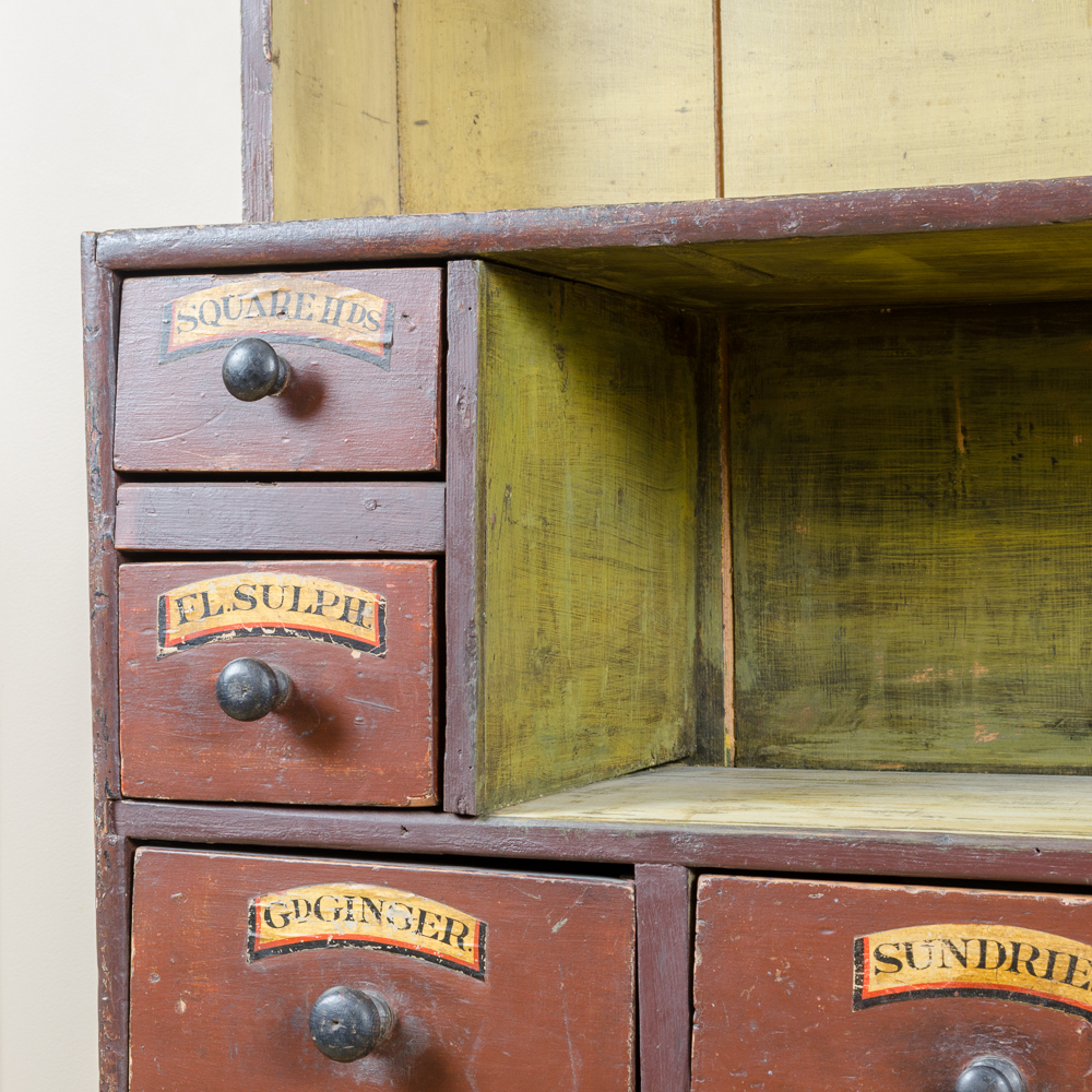 Painted General Store Style Wooden Hutch | EBTH