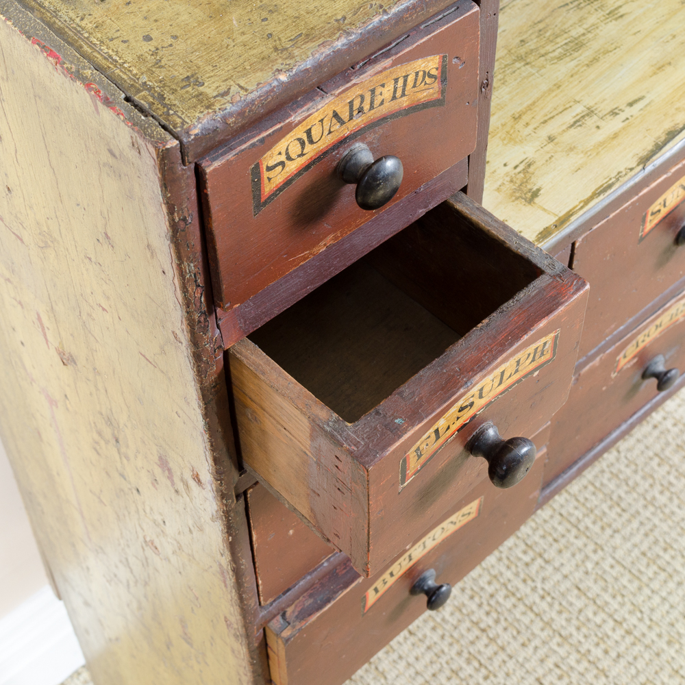 Painted General Store Style Wooden Hutch | EBTH