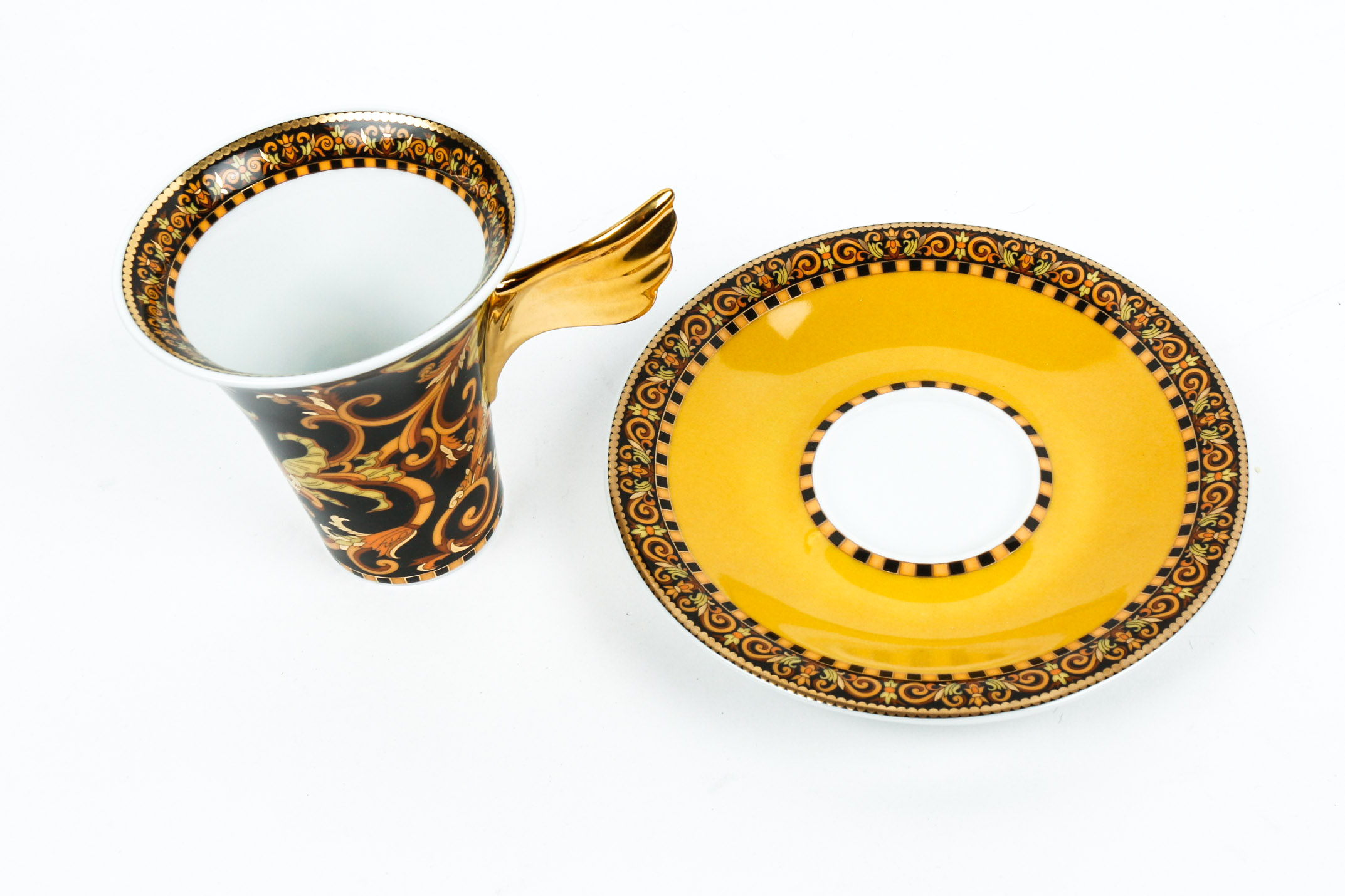 Limoges Tea Cup and Versace Barrocco Tea Cup | EBTH