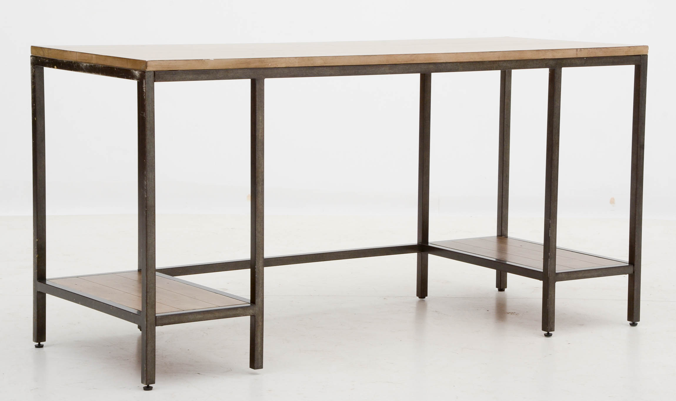 Ballard Designs "Durham" Aged Steel Writing Table | EBTH