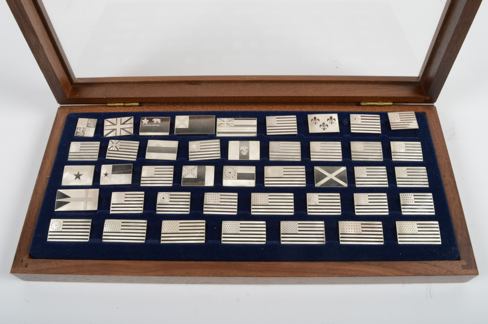 Sterling Silver Flags of America Display Set | EBTH