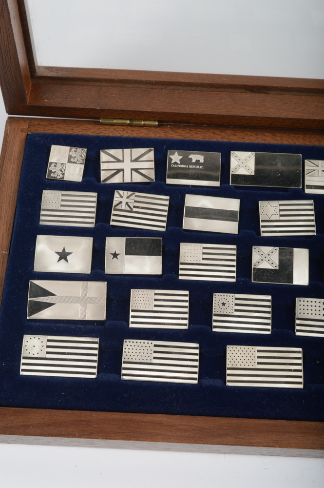 Sterling Silver Flags of America Display Set | EBTH