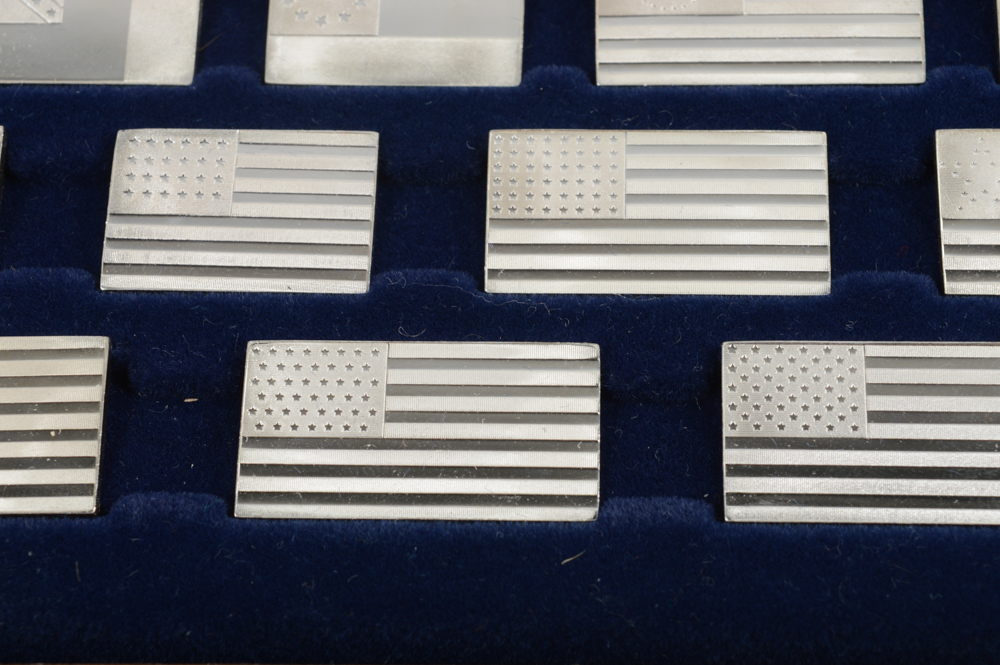 Sterling Silver Flags of America Display Set | EBTH