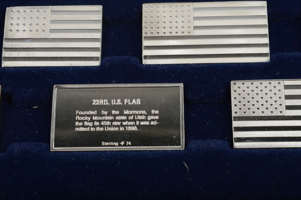 Sterling Silver Flags of America Display Set | EBTH