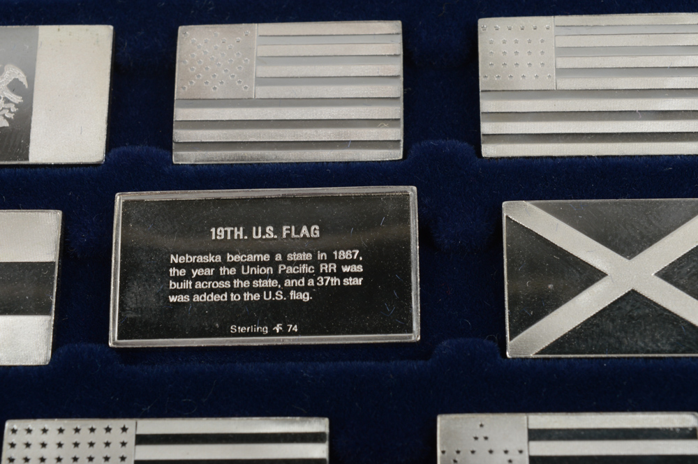 Sterling Silver Flags of America Display Set | EBTH