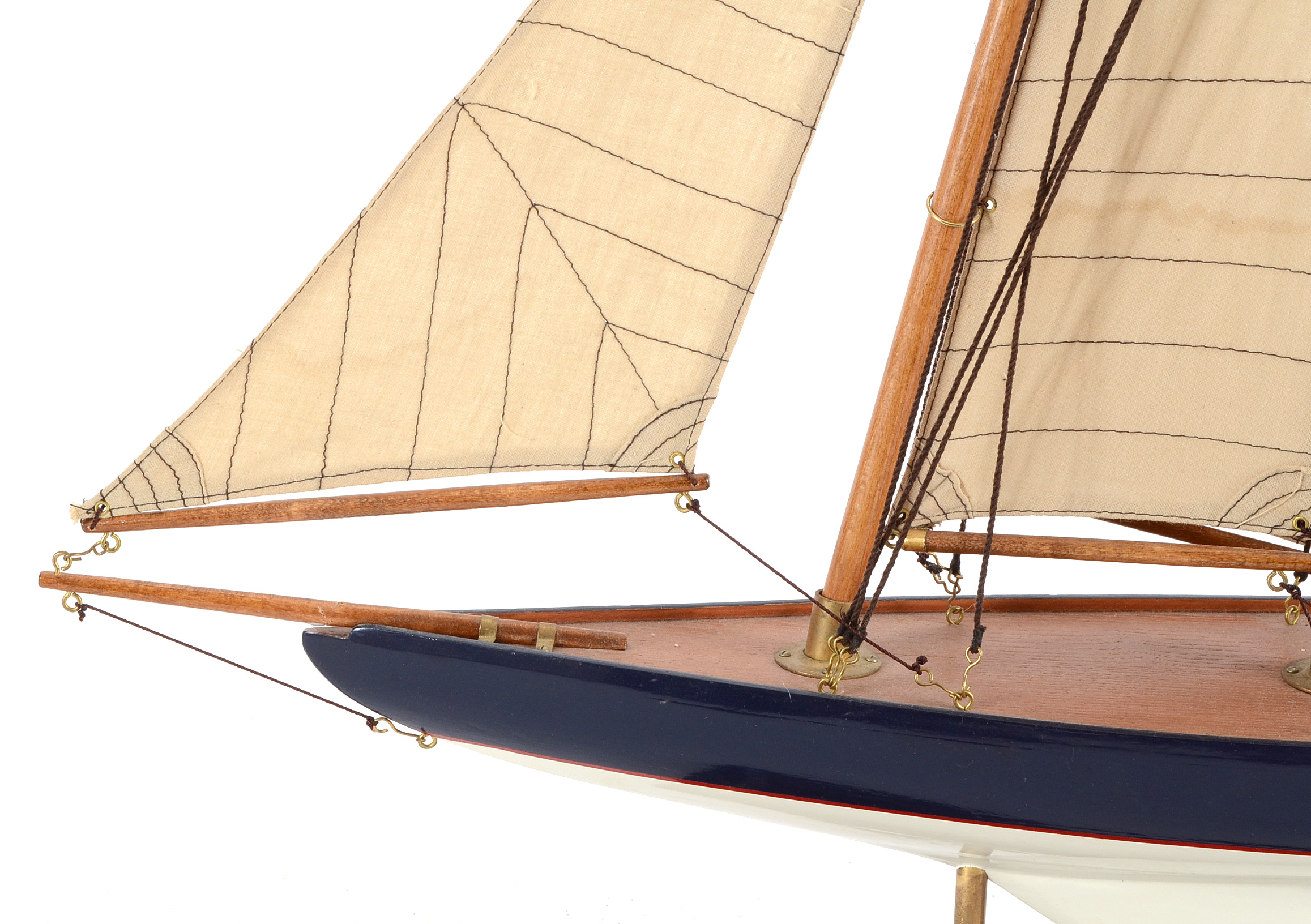 Model Yacht on Wood Stand | EBTH