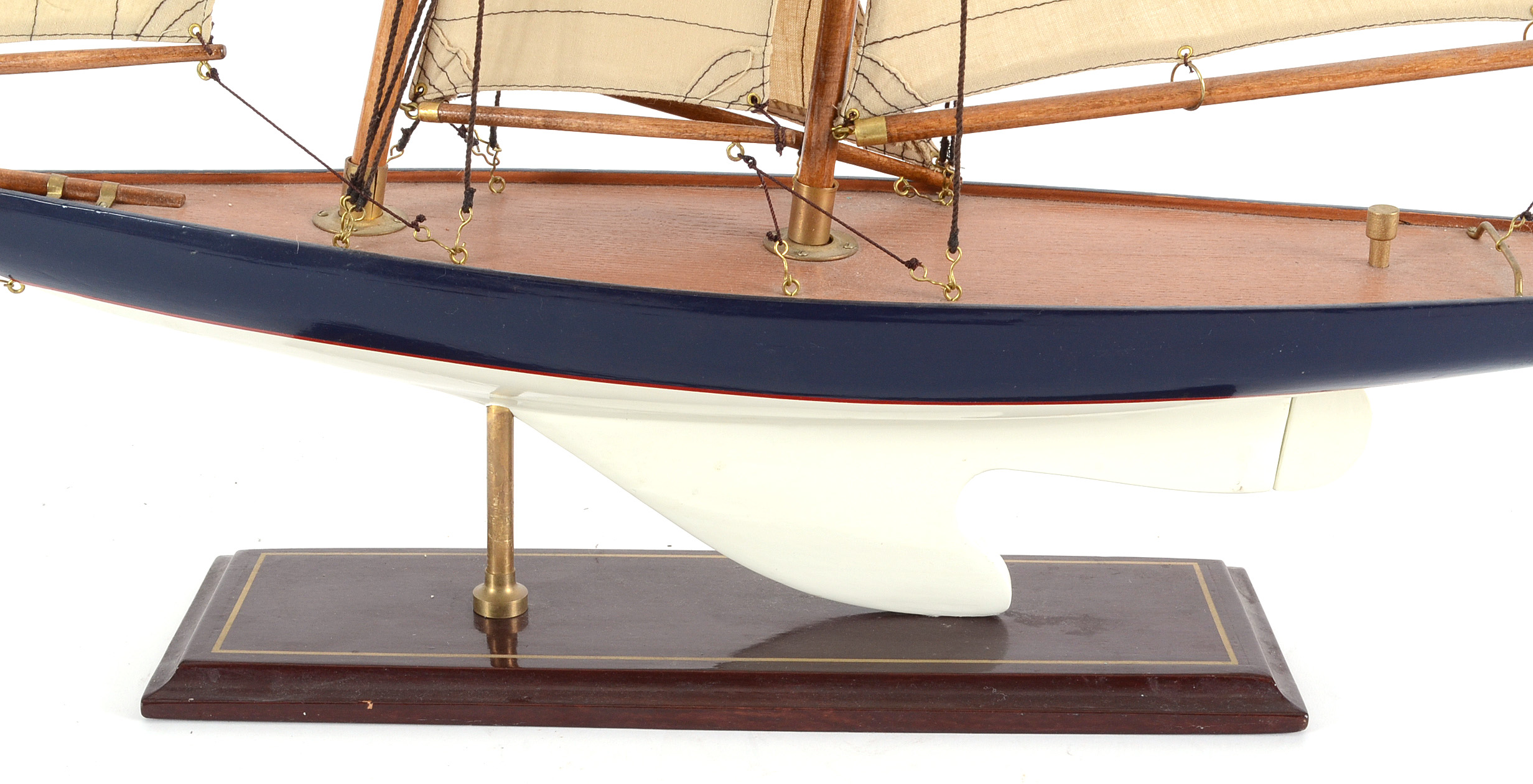 Model Yacht on Wood Stand | EBTH