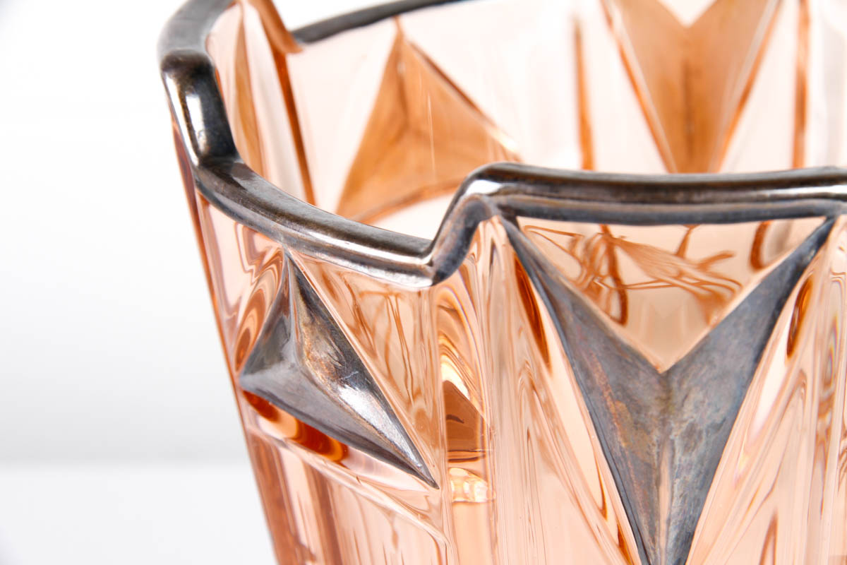 Art Deco Glassware with Sterling Silver Overlay | EBTH