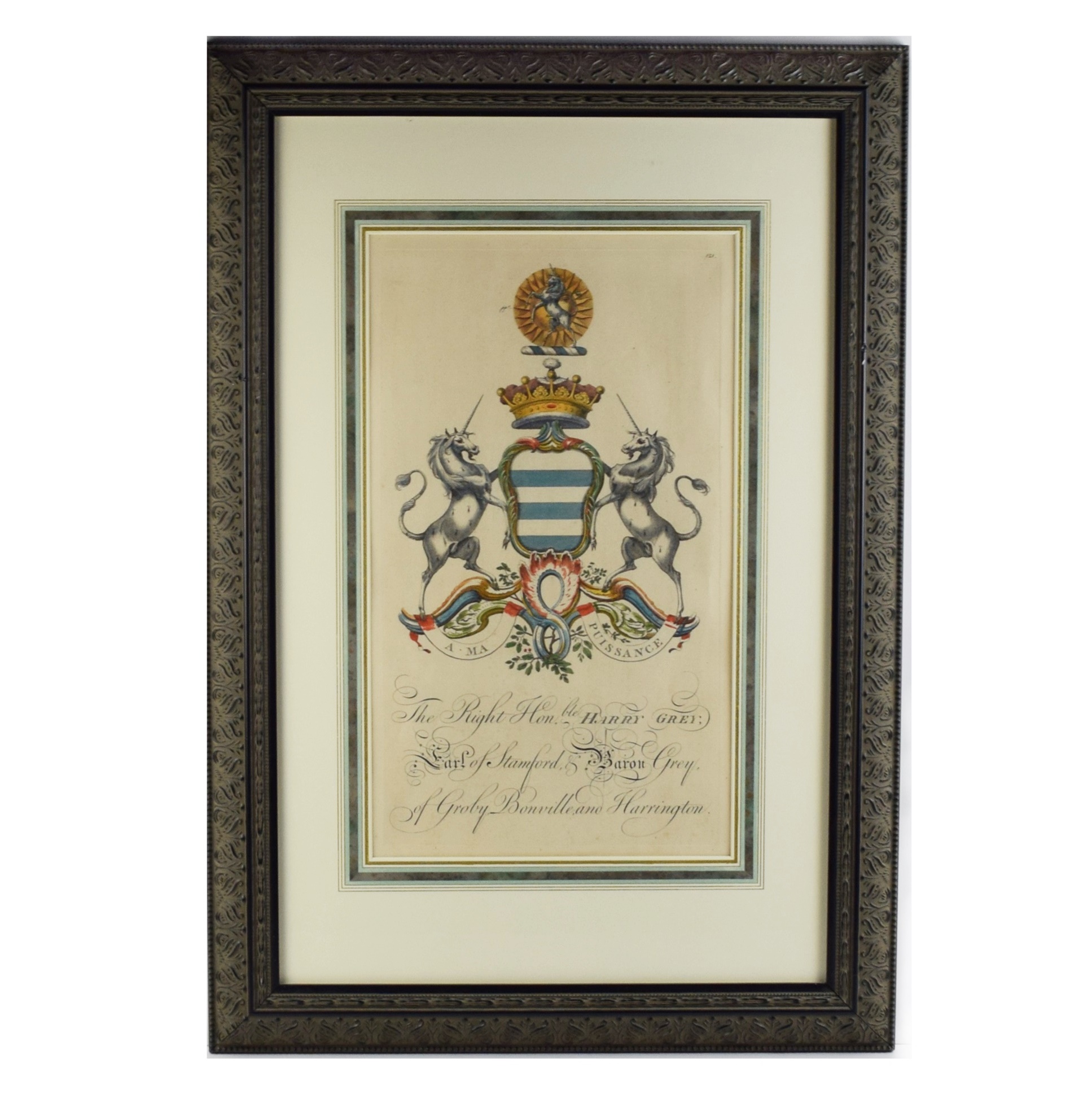 18th Century English Heraldic Bookplate, Earl Harry Grey | Everything ...