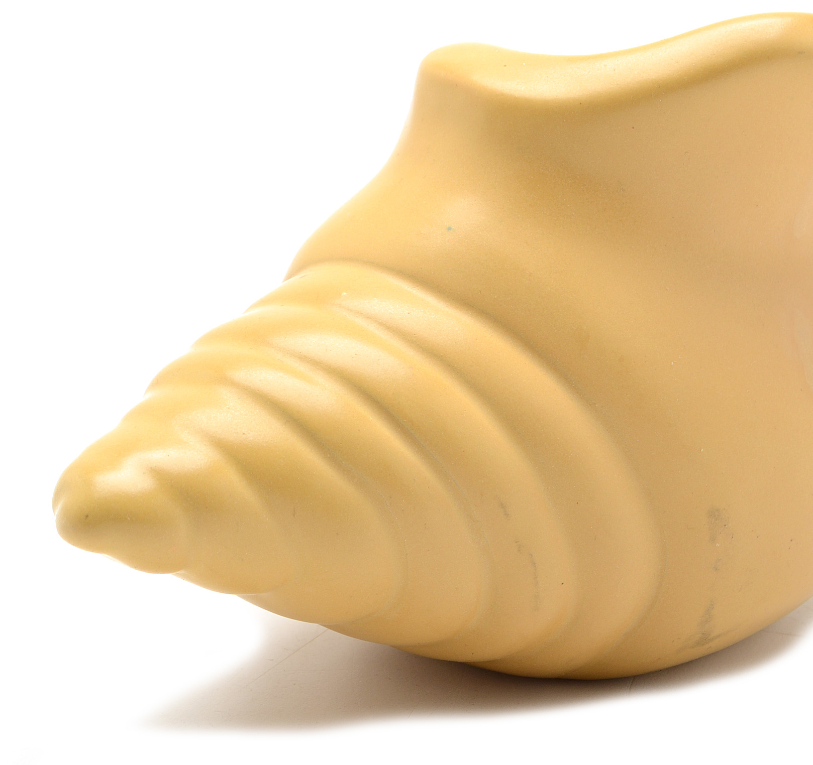 Signed Van Briggle Yellow Conch Shell Vase | EBTH