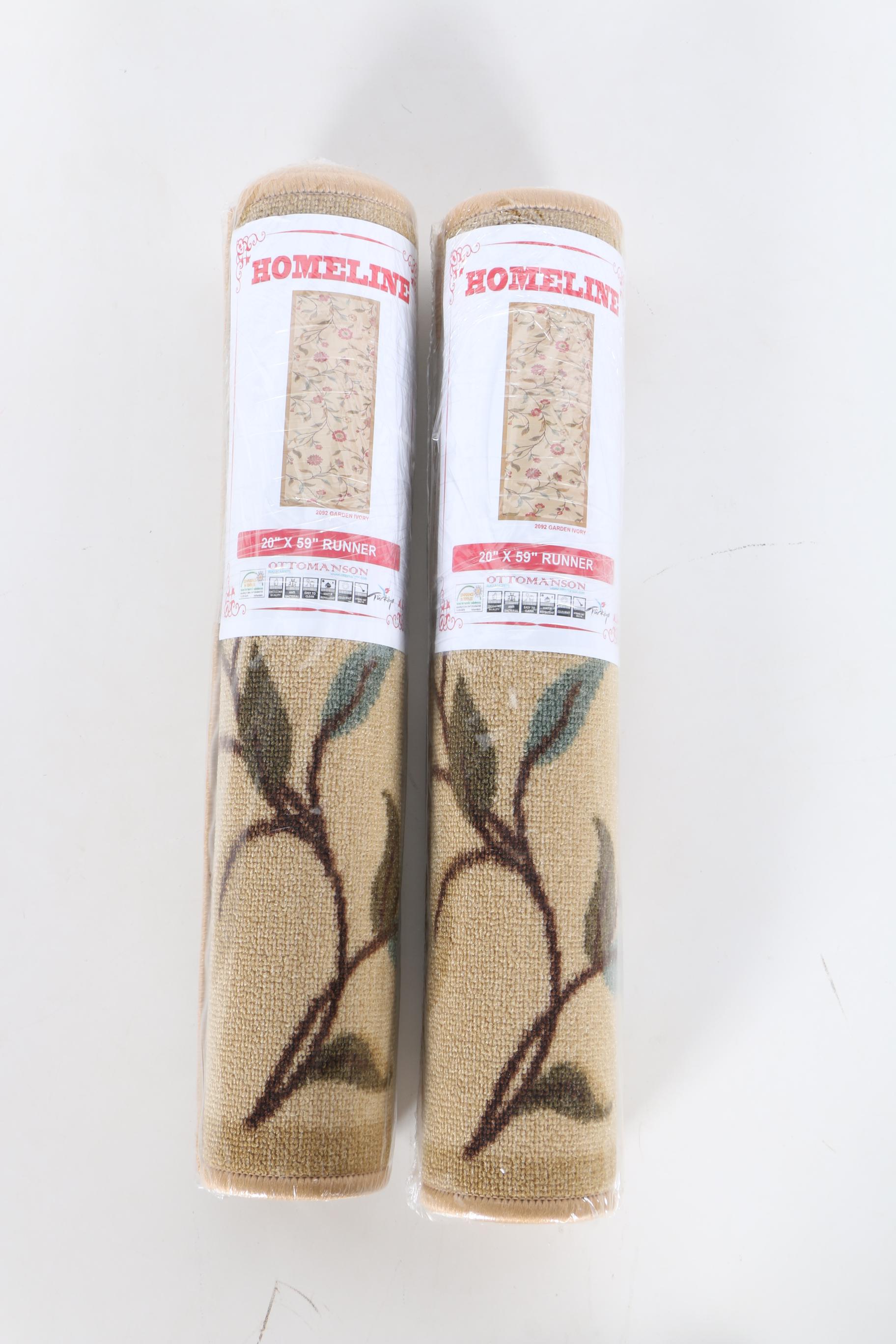 Homeline Floral Area Rug With Matching Runners | EBTH