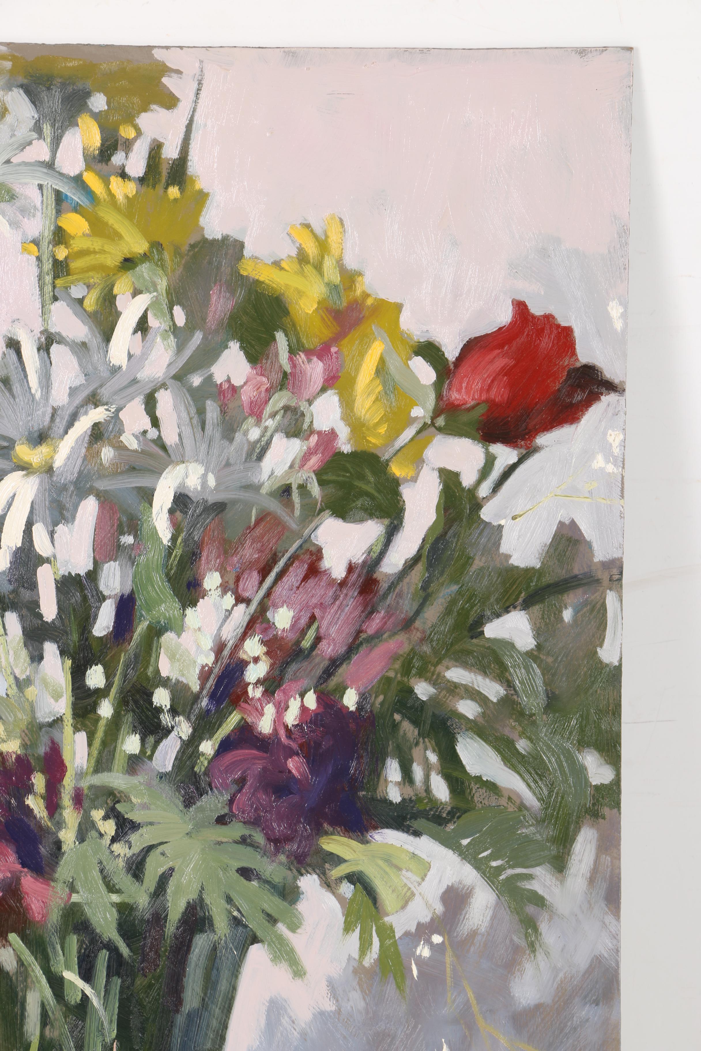 Morgan Samuel Price Original Oil Painting "One Red Rose" | EBTH