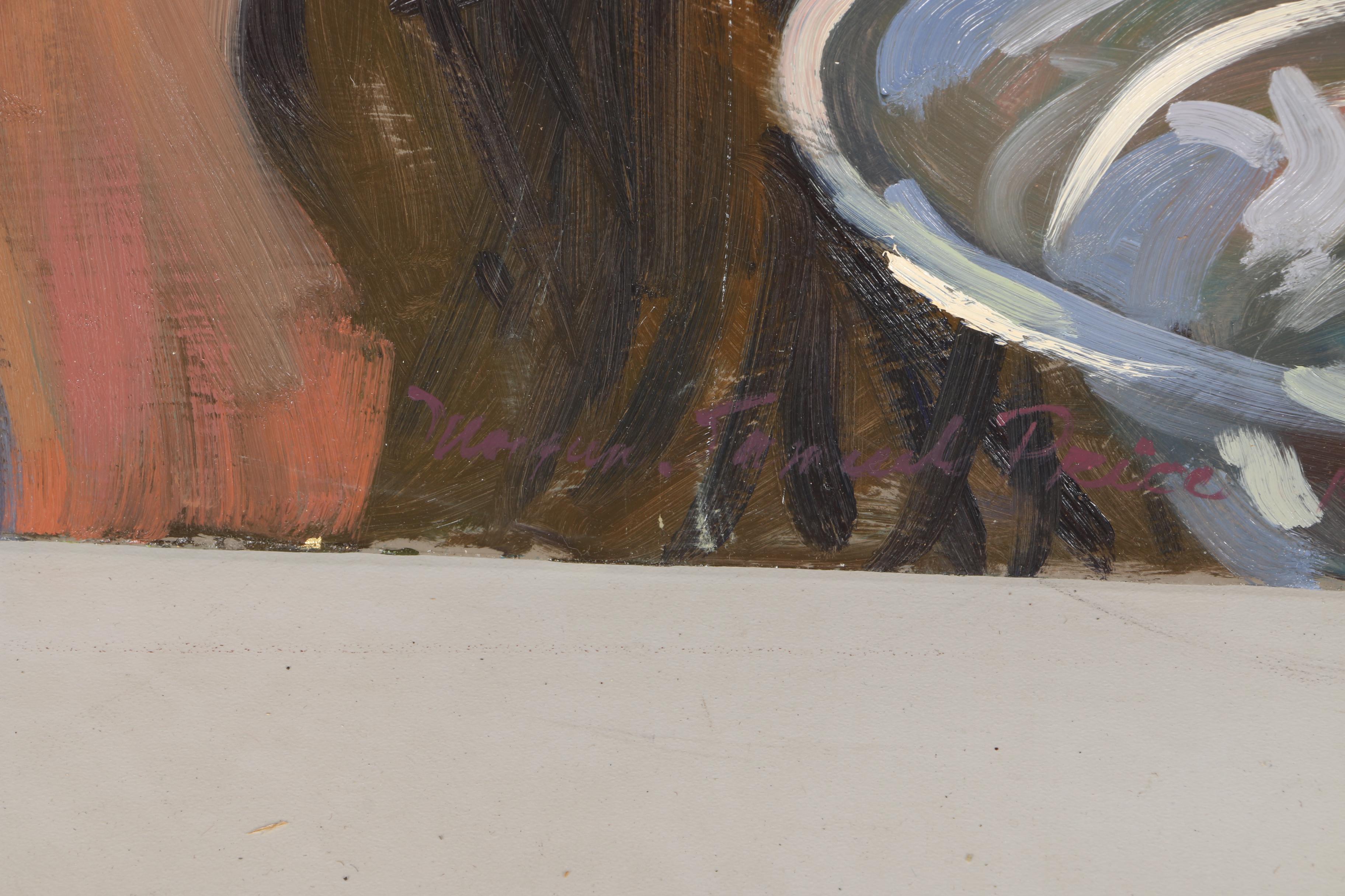 Morgan Samuel Price Original Oil Painting "One Red Rose" | EBTH