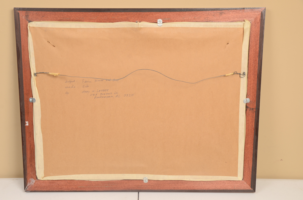 Mary Lehner Farmhouse Scene Oil Painting | EBTH