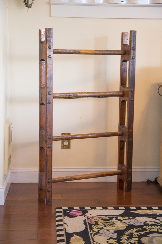 Rustic Wooden Ladder Rack | EBTH