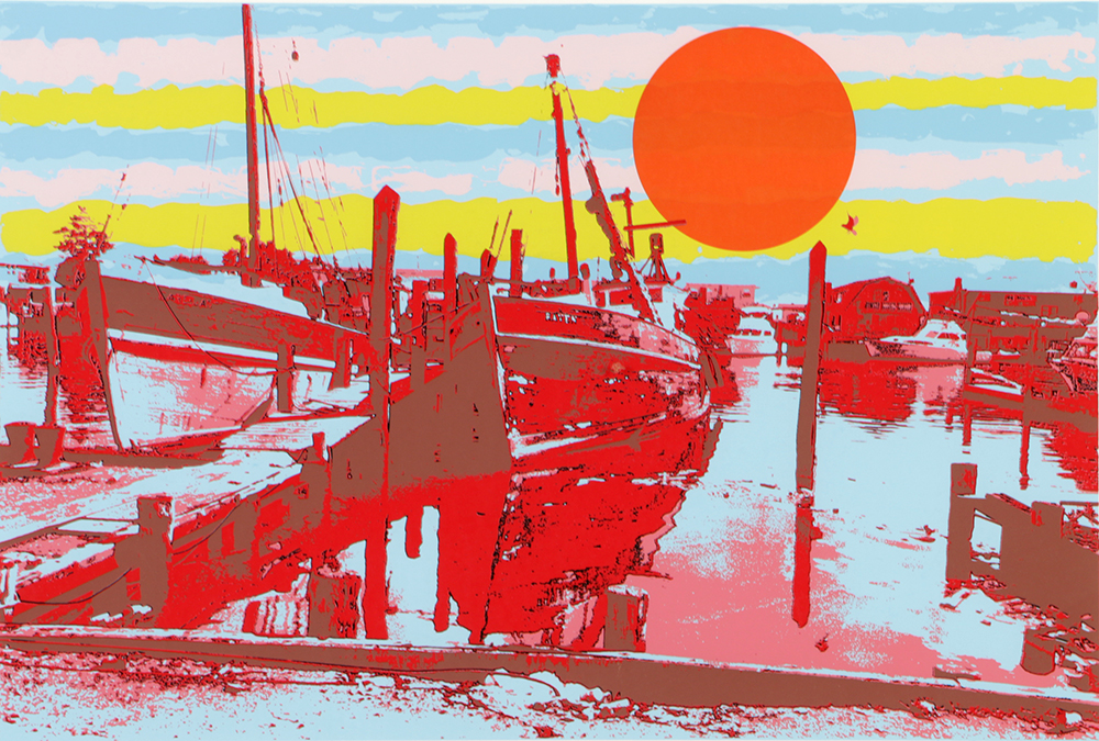 Max Epstein Artist Proof Serigraph on Paper "Freeport Fishing Boats" | EBTH
