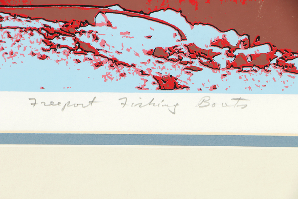 Max Epstein Artist Proof Serigraph on Paper "Freeport Fishing Boats" | EBTH
