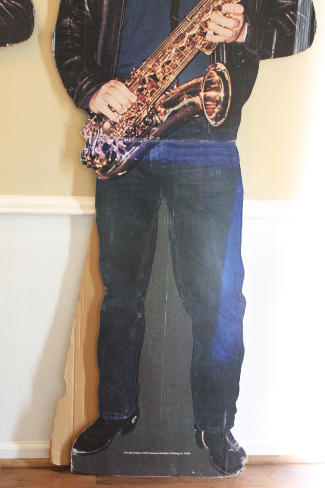 Two Cardboard Cut-Outs of Bill Clinton and Socks The White House Cat | EBTH