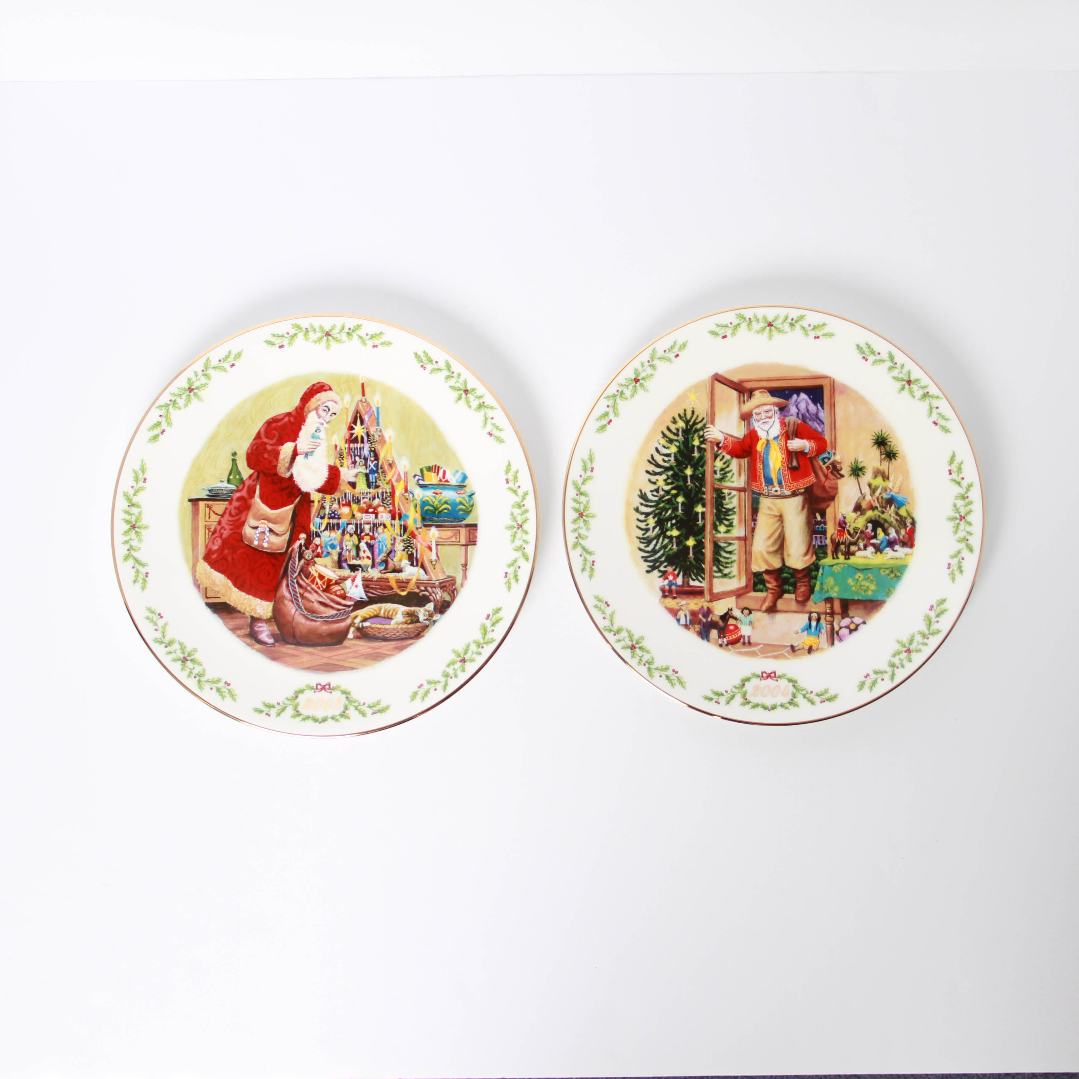 Lenox Limited Edition International Victorian Santas Collector's Plates ...