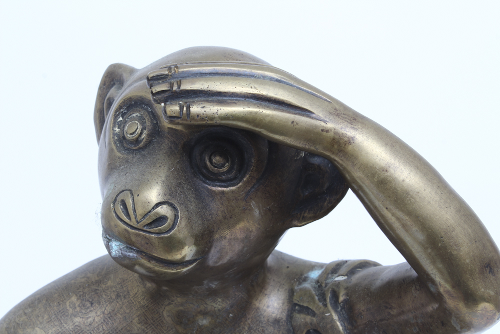 Brass Monkey Sculpture | EBTH
