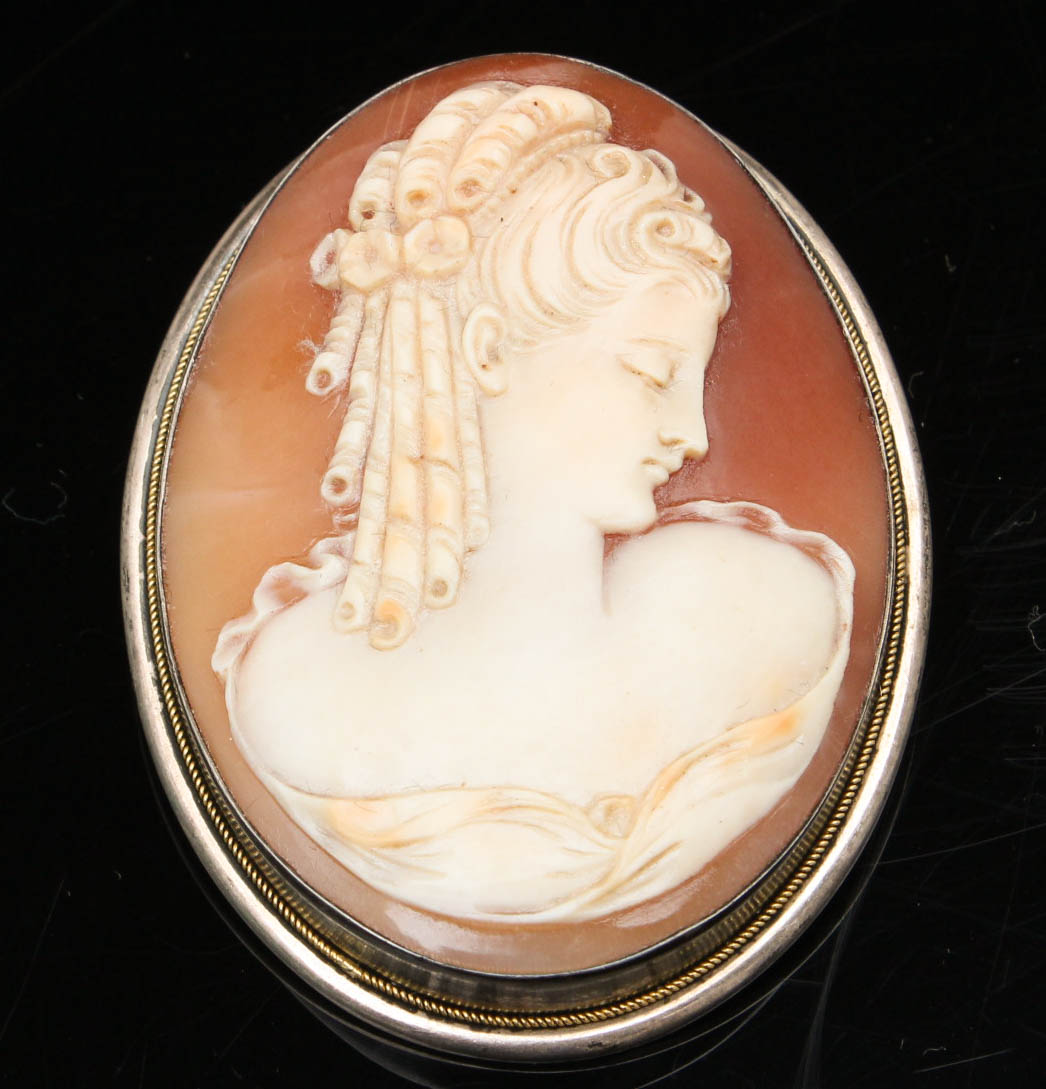 Large Antique Shell Cameo Brooch | EBTH